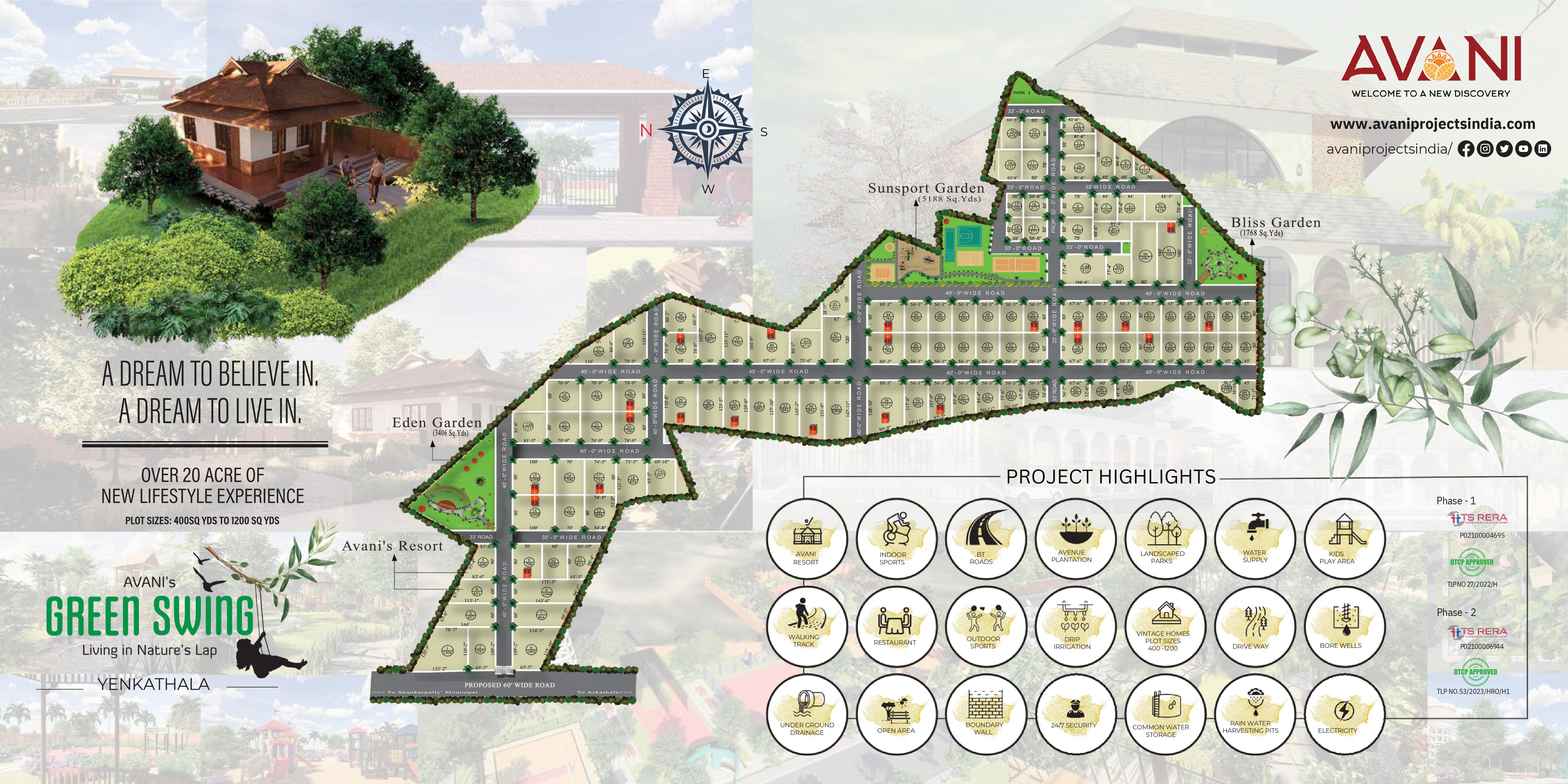 Resort Style Villa Plots Gated Community Near Shankarpally - Avani ...